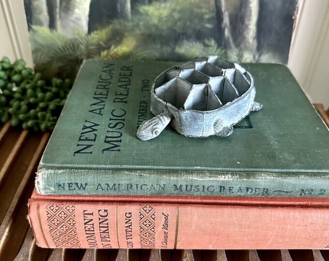 Vintage Japanese Metal Turtle Flower Frog Ikebana Kenzen - Etsy