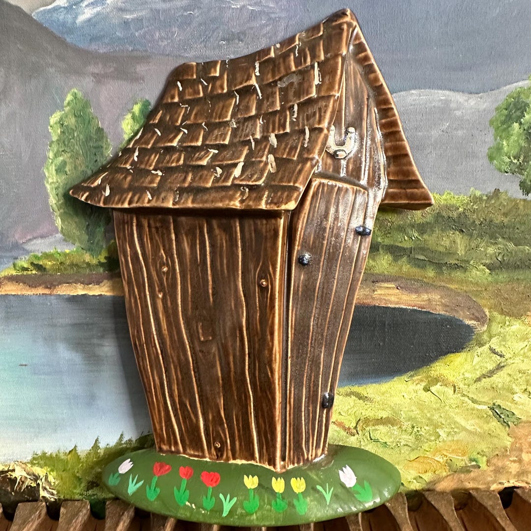 Vintage Arnel’s Race to the Outhouse Ceramic Wall Hanging,hand Painted ...