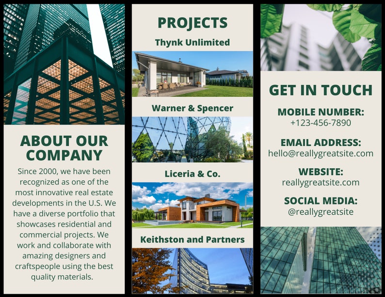 Open House Tri-fold Brochure for Real Estate Professionals and Open ...