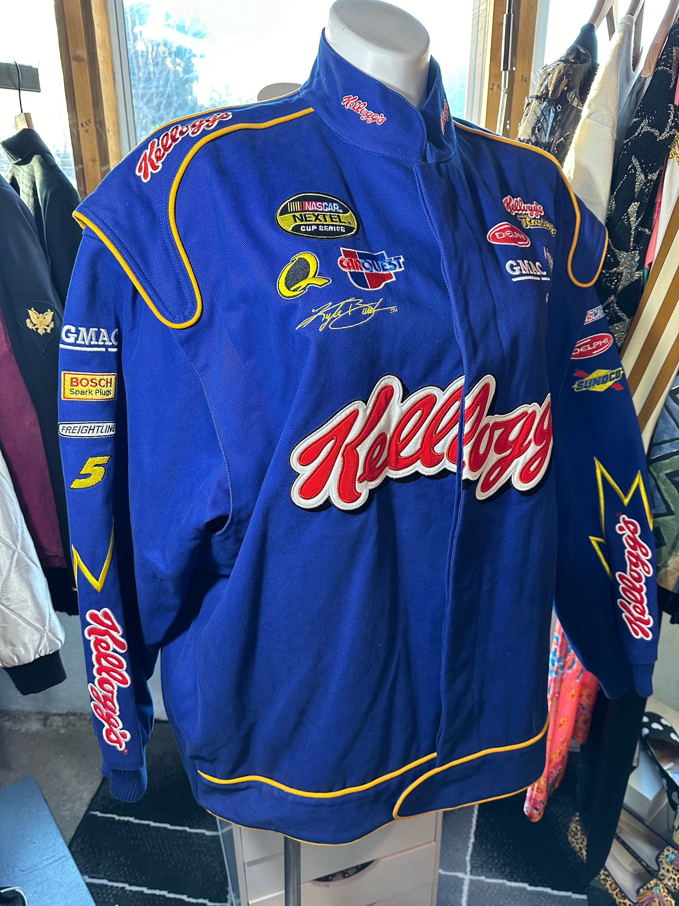 Kelloggs NASCAR Kyle Busch Vinatge Jacket - Etsy