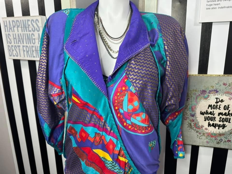 Jeanne Marc Dress Rare 1980s High End Art Deco - Etsy