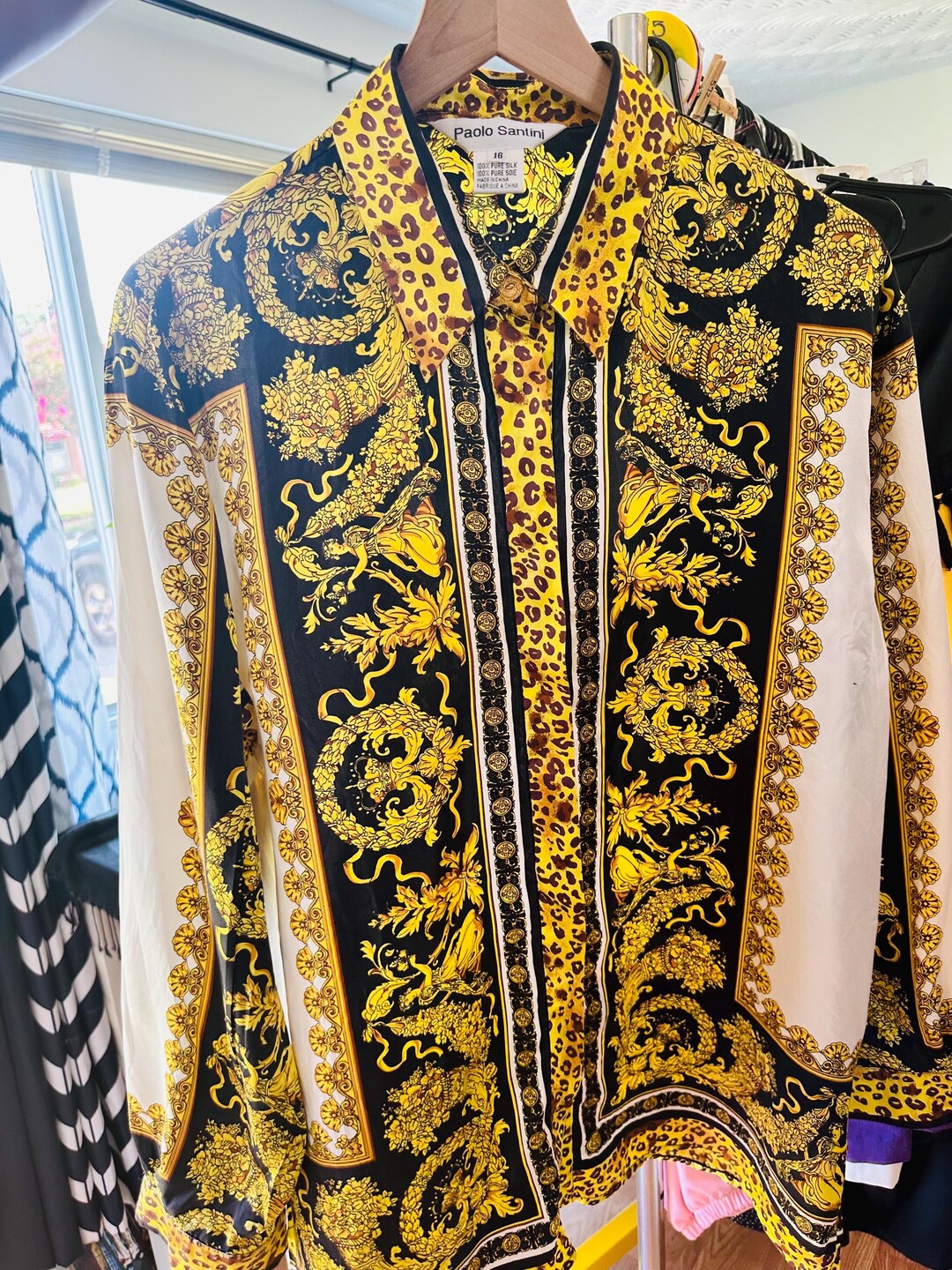 Vintage Italian Paolo Santini - Italian - Versace Baroque Style Print ...