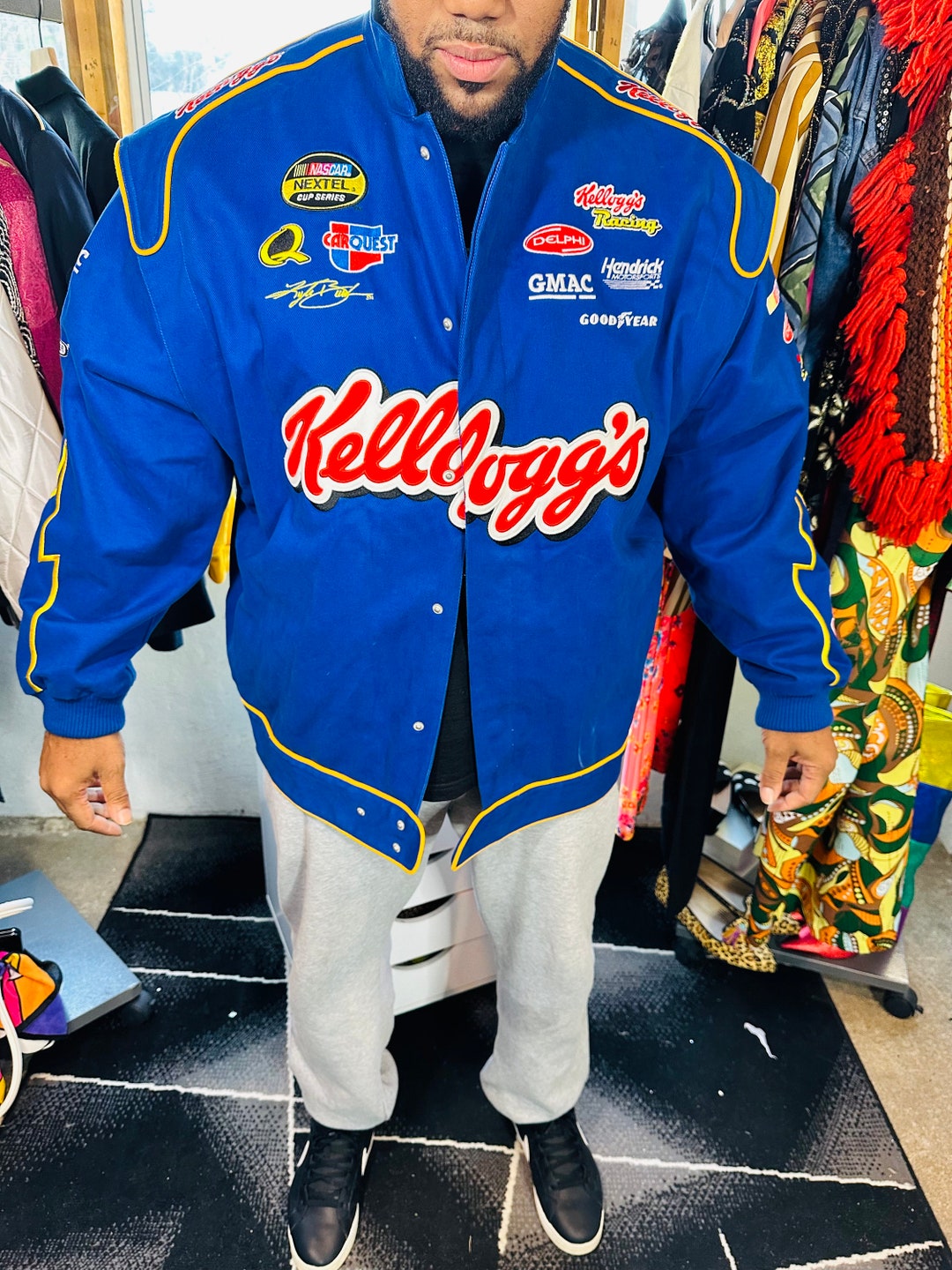 Kelloggs NASCAR Kyle Busch Vinatge Jacket - Etsy