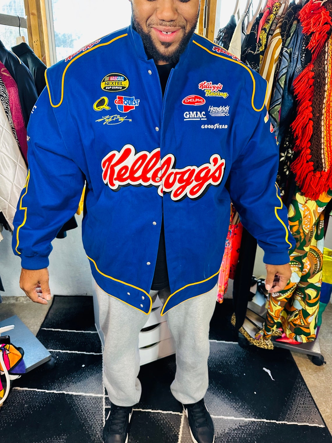 Kelloggs NASCAR Kyle Busch Vinatge Jacket - Etsy