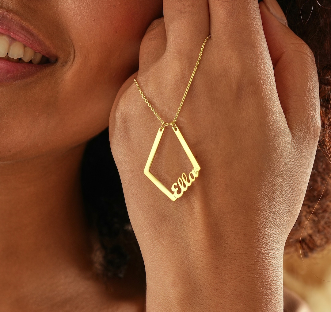 14K Gold Personalized Ring Holder Necklace , Ring Keeper Jewelry ...