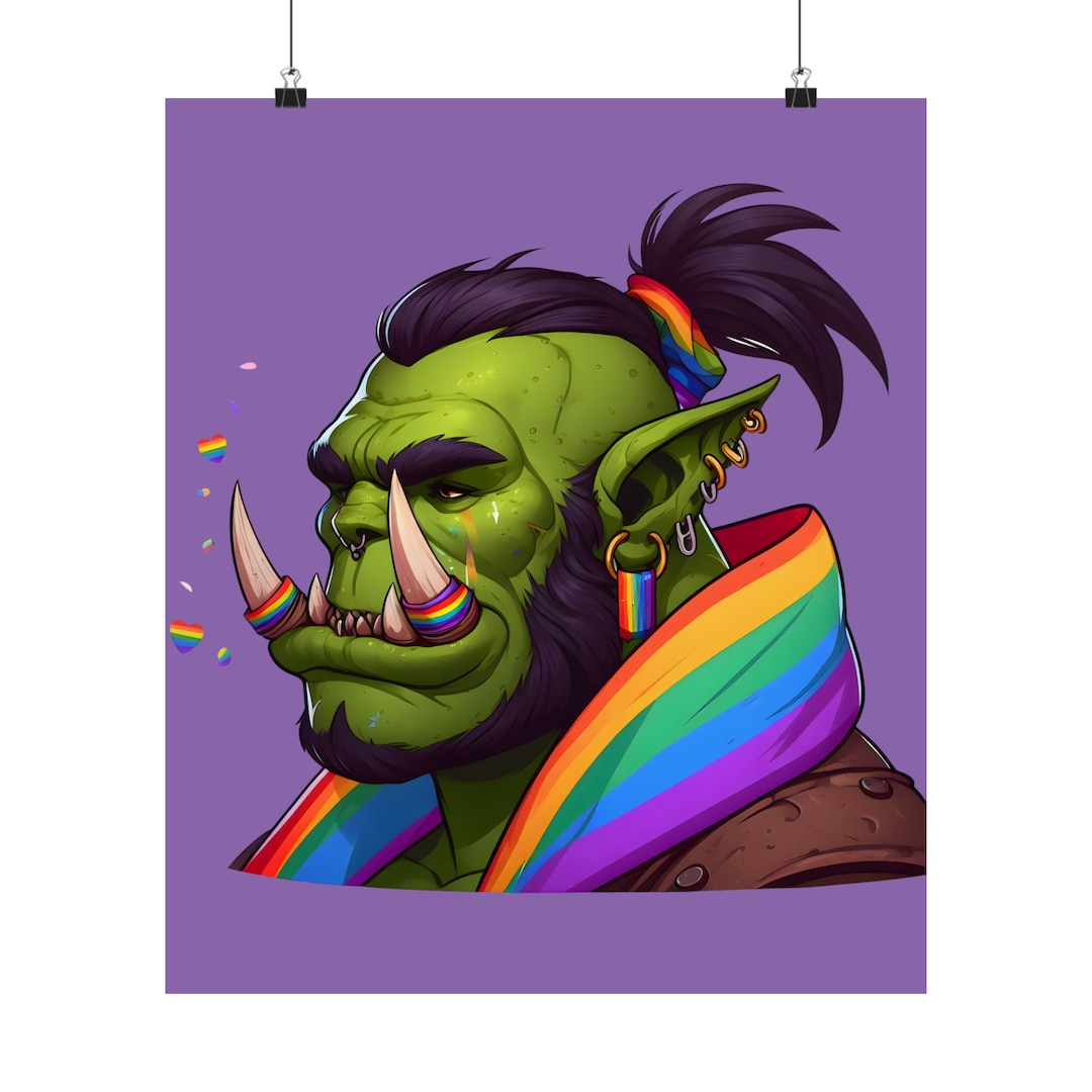 Prideful Orc LGBTQ Poster Gay Orc Poster for Home LGBT Orc - Etsy