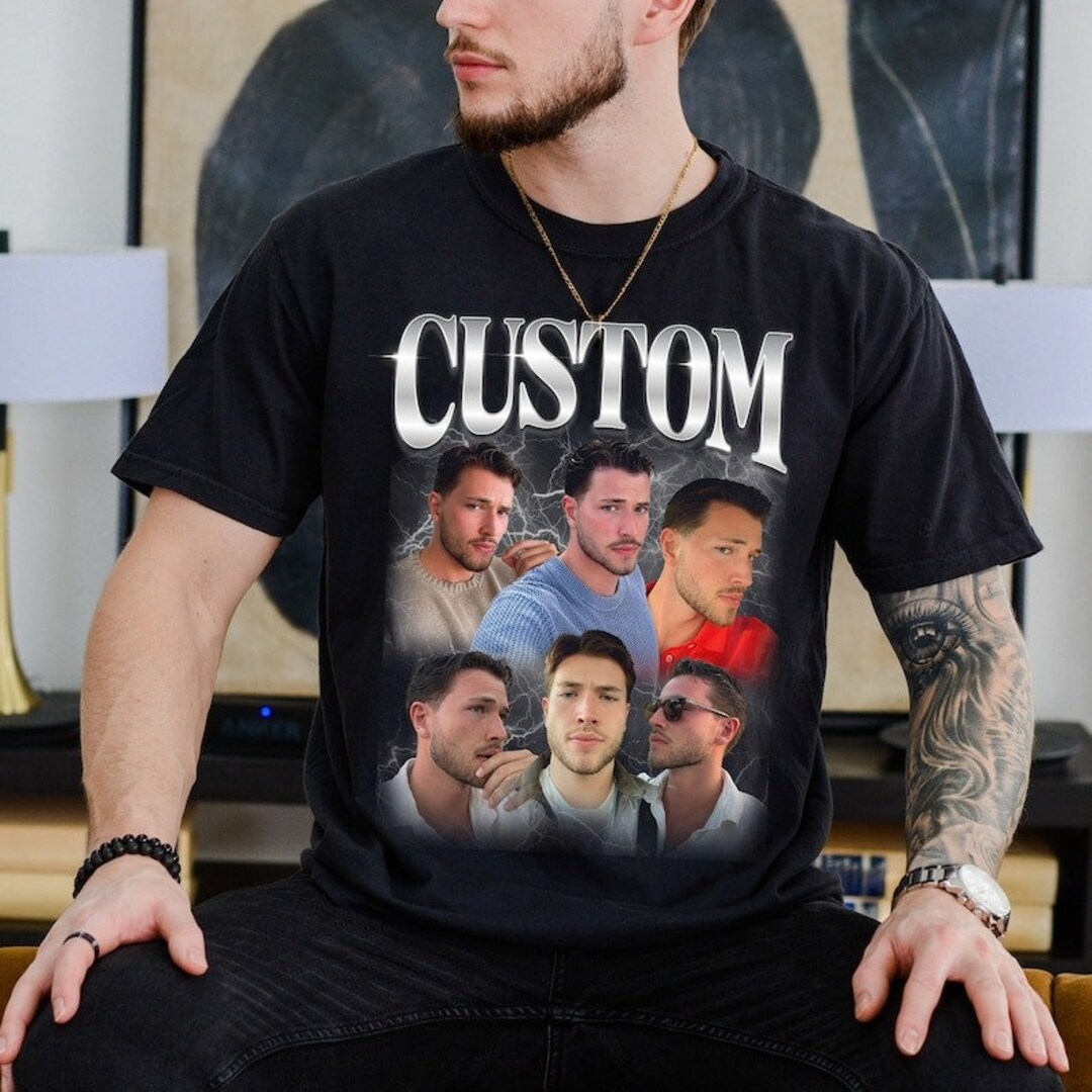 Custom Bootleg Rap Tee, Custom Photo Vintage Graphic 90s Tshirt, Custom ...