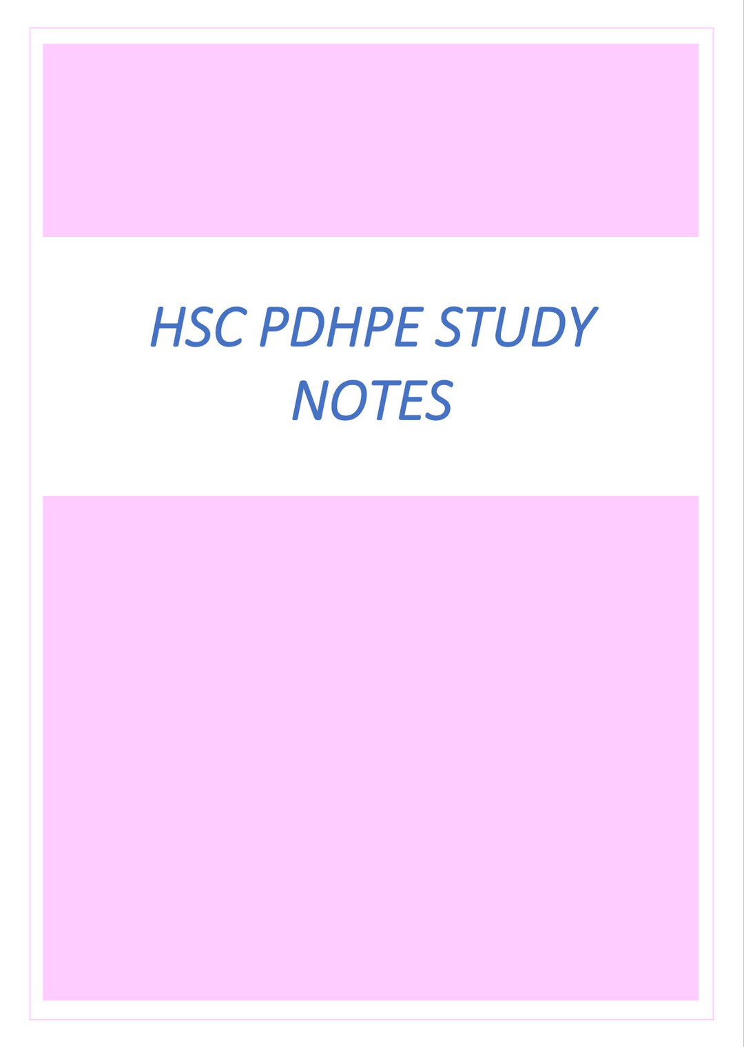 Complete 2 Unit PDHPE HSC ATAR Study Notes - Etsy