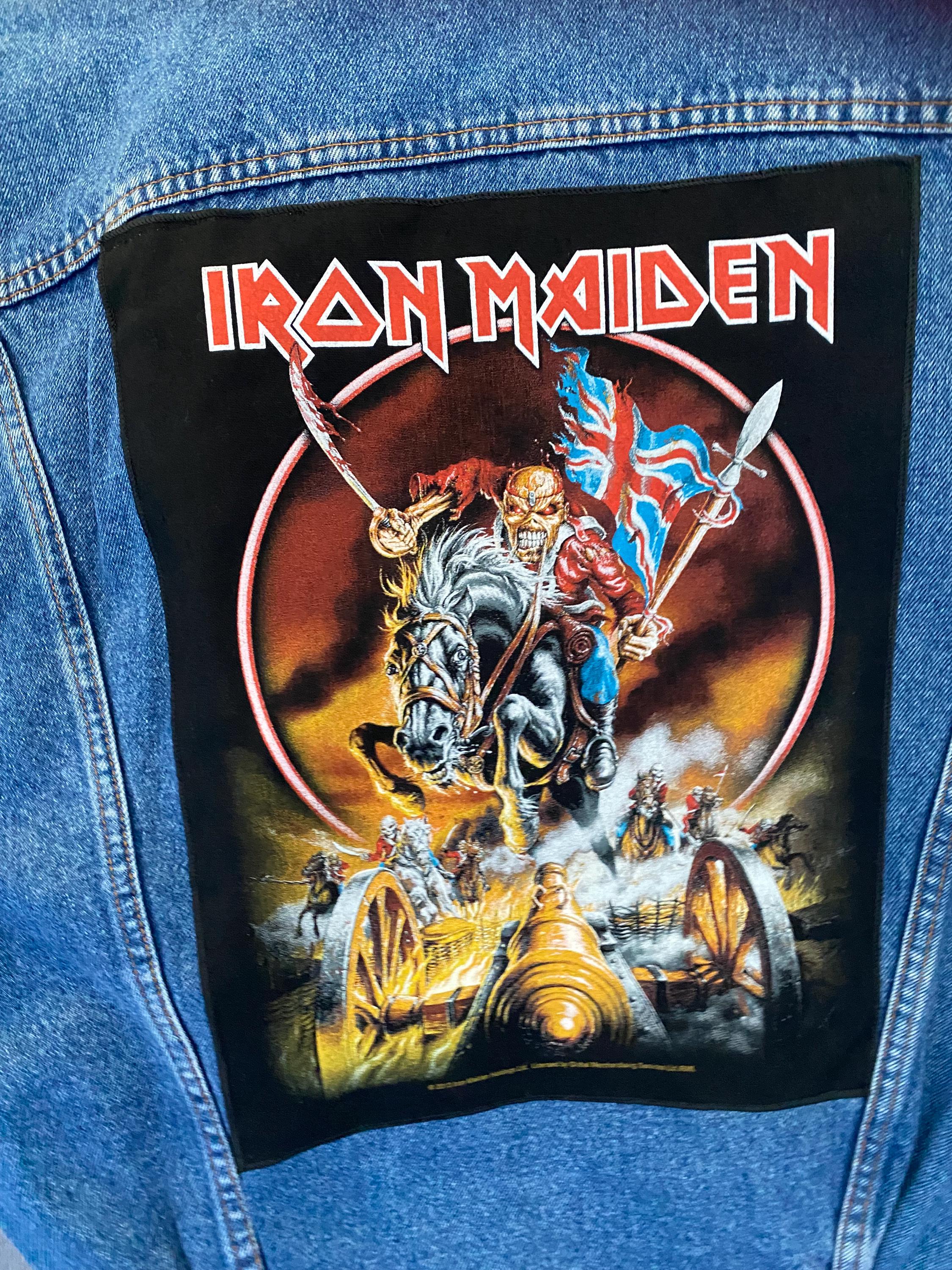 Iron Maiden maiden England 88 Artwork Patch Blue Denim Jacket 90's - Etsy