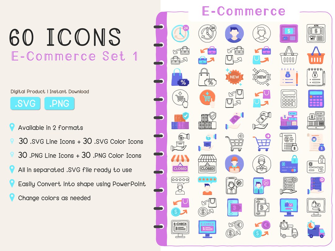 Icons: E-commerce Pack 1 - Etsy