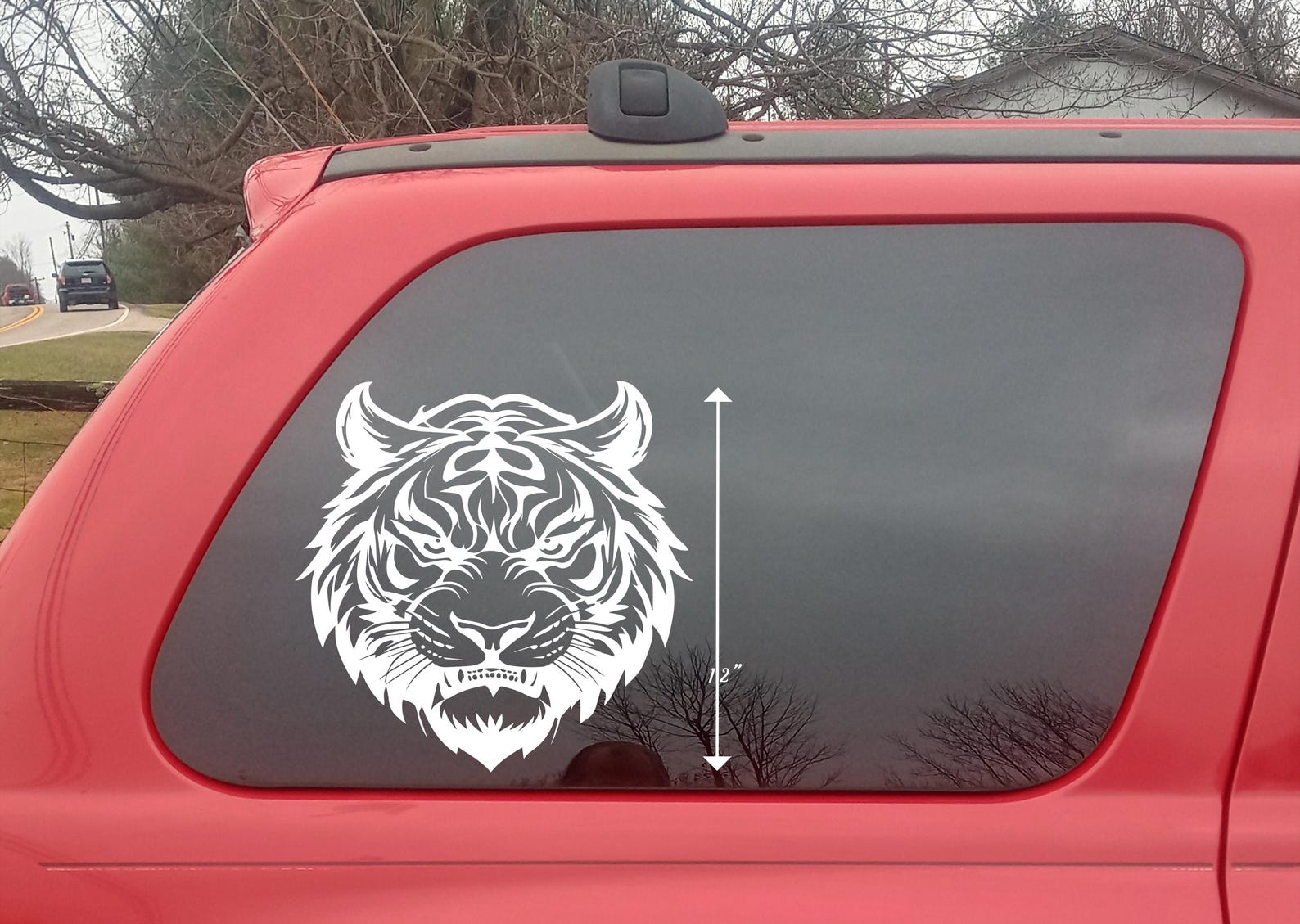 Angry Tiger Vinyl Decal | Vinyl Sticker | Adhesive Vinyl - Etsy