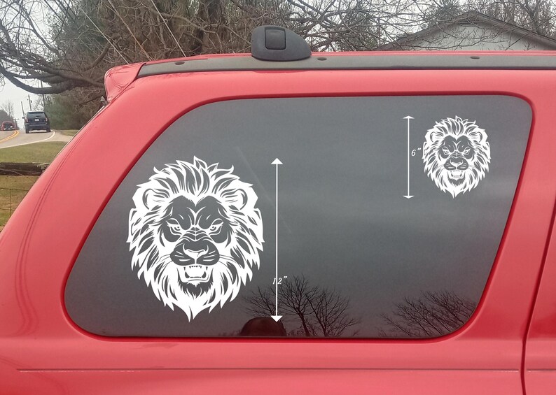 Angry Lion Vinyl Decal | Vinyl Sticker | Adhesive Vinyl - Etsy