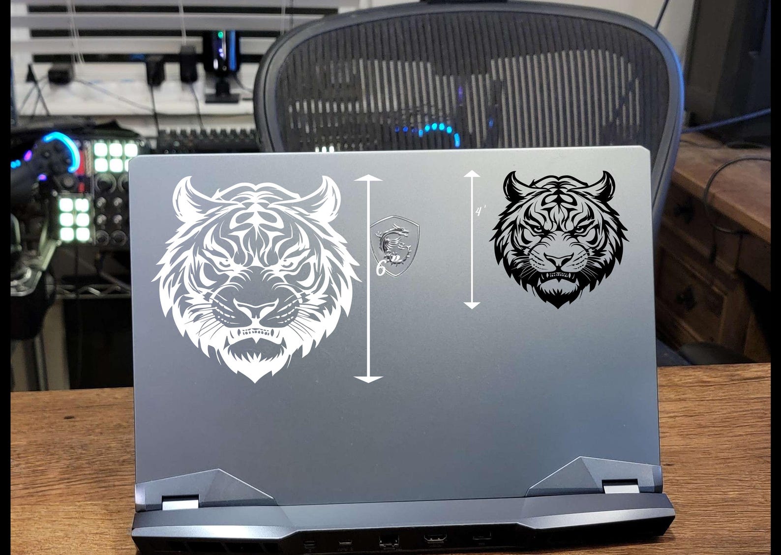 Angry Tiger Vinyl Decal | Vinyl Sticker | Adhesive Vinyl - Etsy