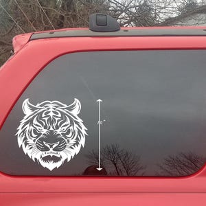 Angry Tiger Vinyl Decal | Vinyl Sticker | Adhesive Vinyl - Etsy
