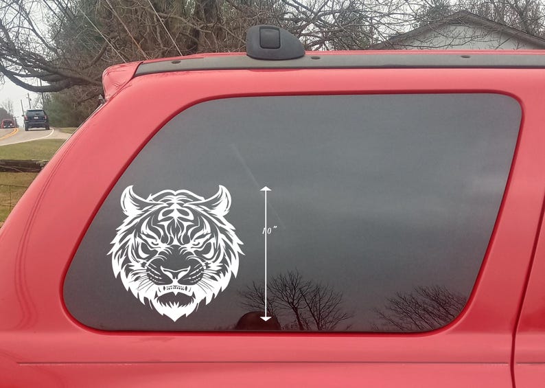 Angry Tiger Vinyl Decal | Vinyl Sticker | Adhesive Vinyl - Etsy