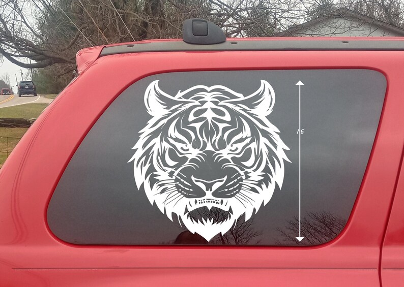 Angry Tiger Vinyl Decal | Vinyl Sticker | Adhesive Vinyl - Etsy