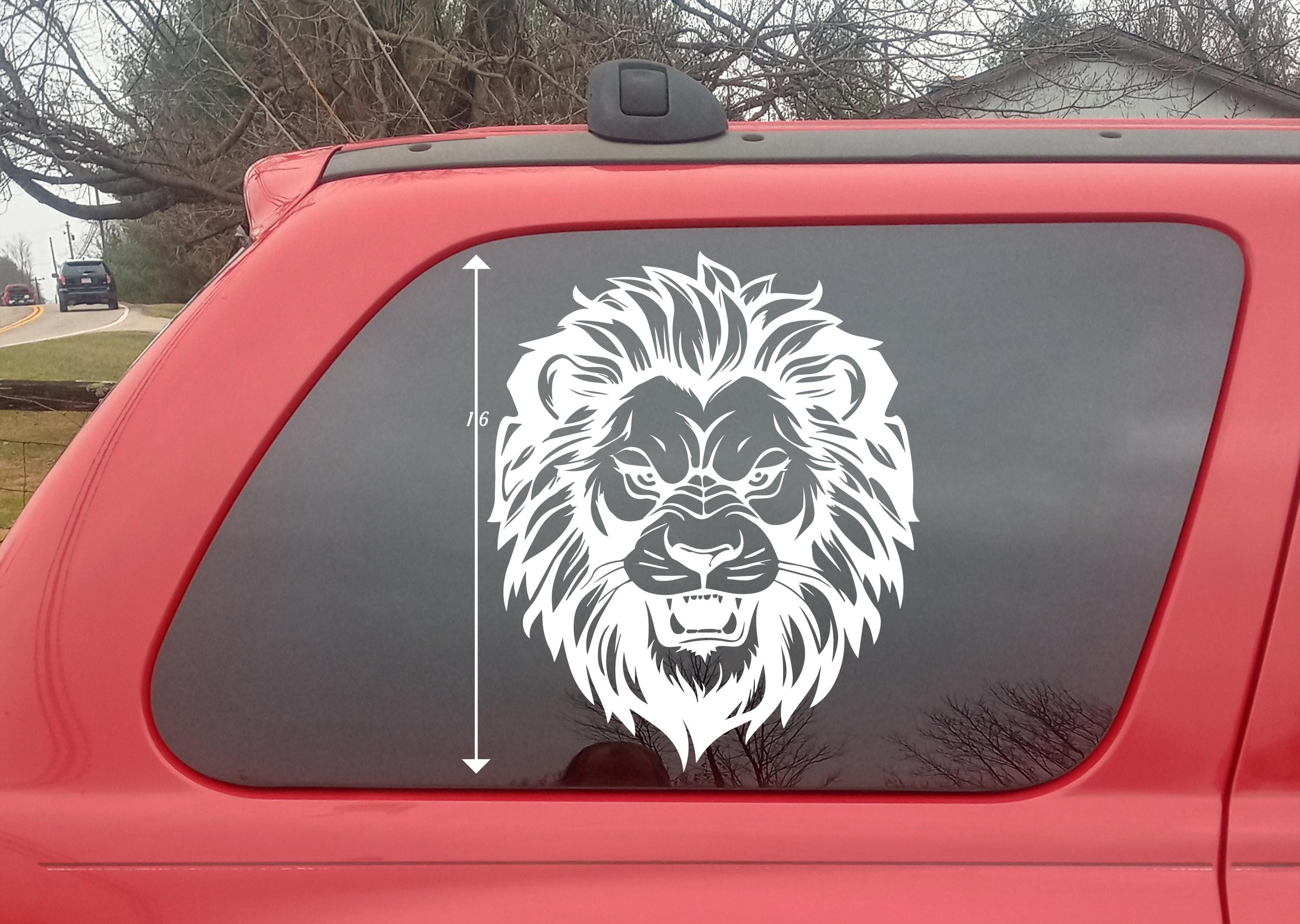 Angry Lion Vinyl Decal | Vinyl Sticker | Adhesive Vinyl - Etsy