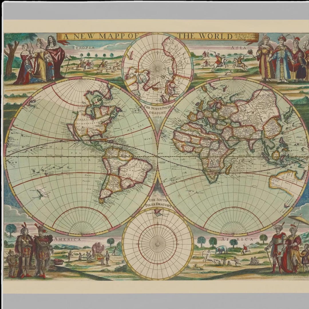 Vintage World Map Tablecloth, Antique Map Table Cover, Traveler Gift ...