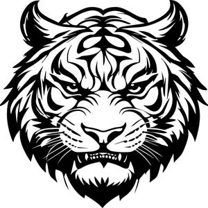 Angry Tiger Vinyl Decal | Vinyl Sticker | Adhesive Vinyl - Etsy