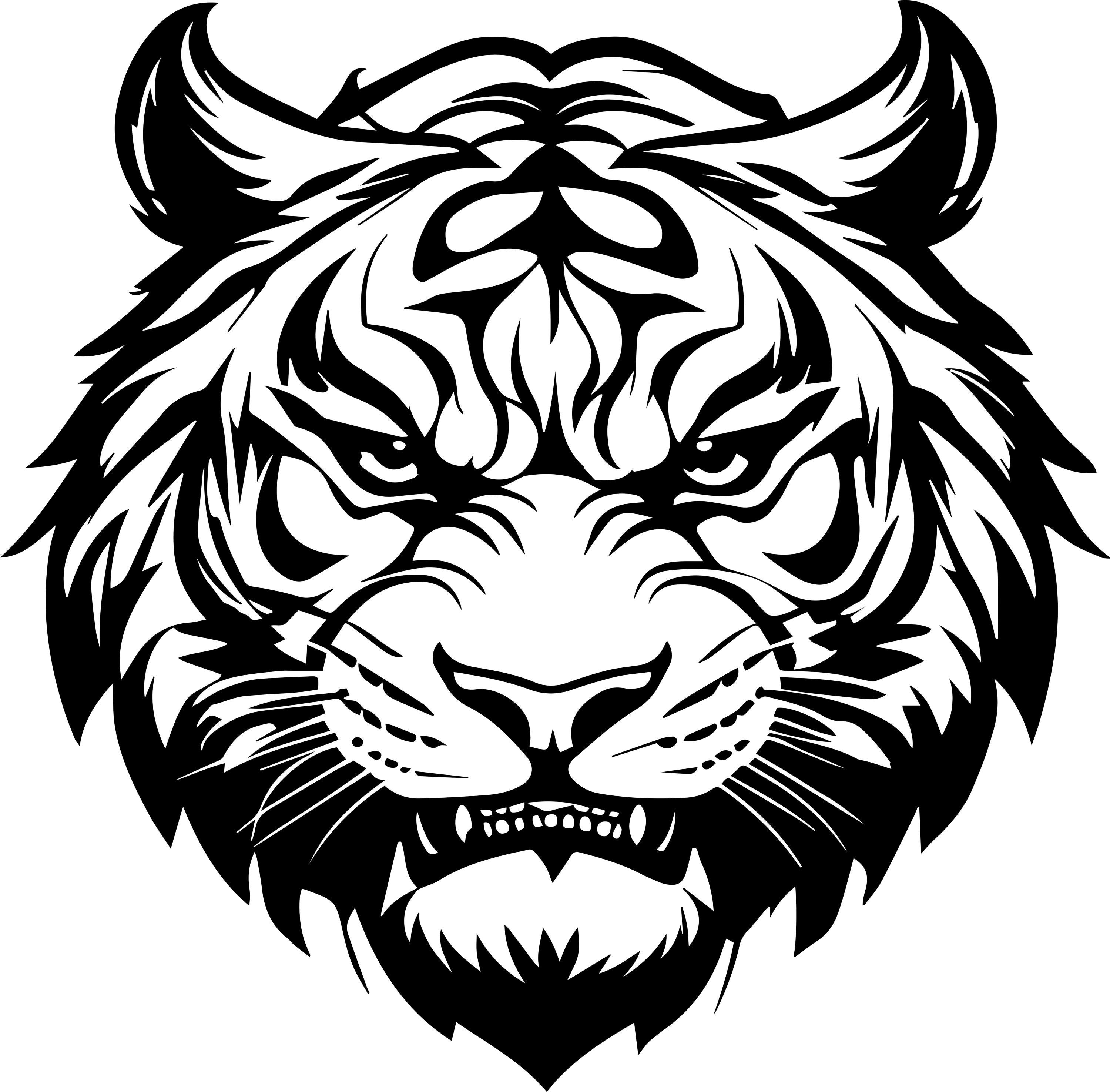 Angry Tiger Vinyl Decal | Vinyl Sticker | Adhesive Vinyl - Etsy