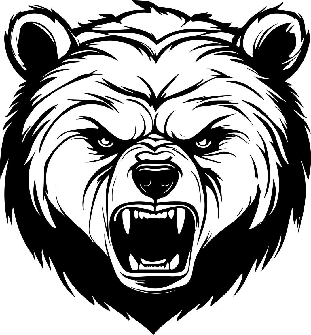Angry Bear Vinyl Decal | Vinyl Sticker |adhesive Vinyl - Etsy