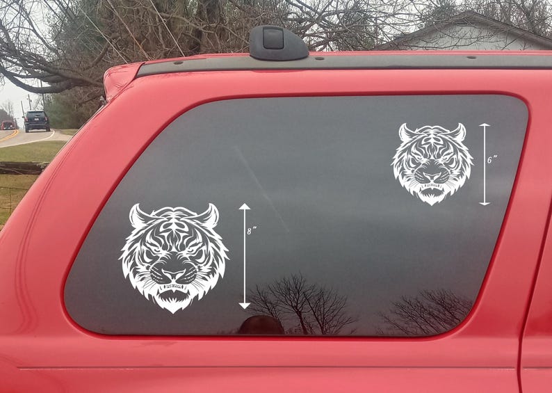 Angry Tiger Vinyl Decal | Vinyl Sticker | Adhesive Vinyl - Etsy