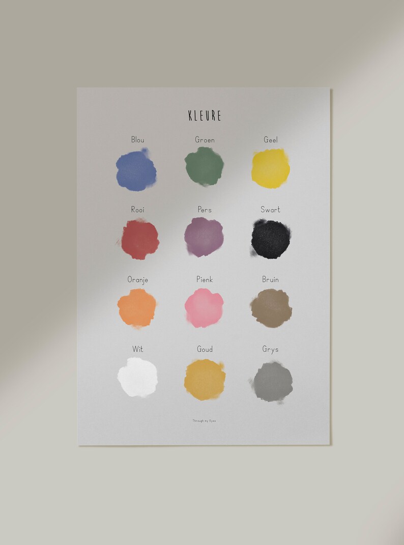 Kleure Digitale Plakkaat Afrikaans, Opvoedkundig, Speelkamer, Tuisskool ...