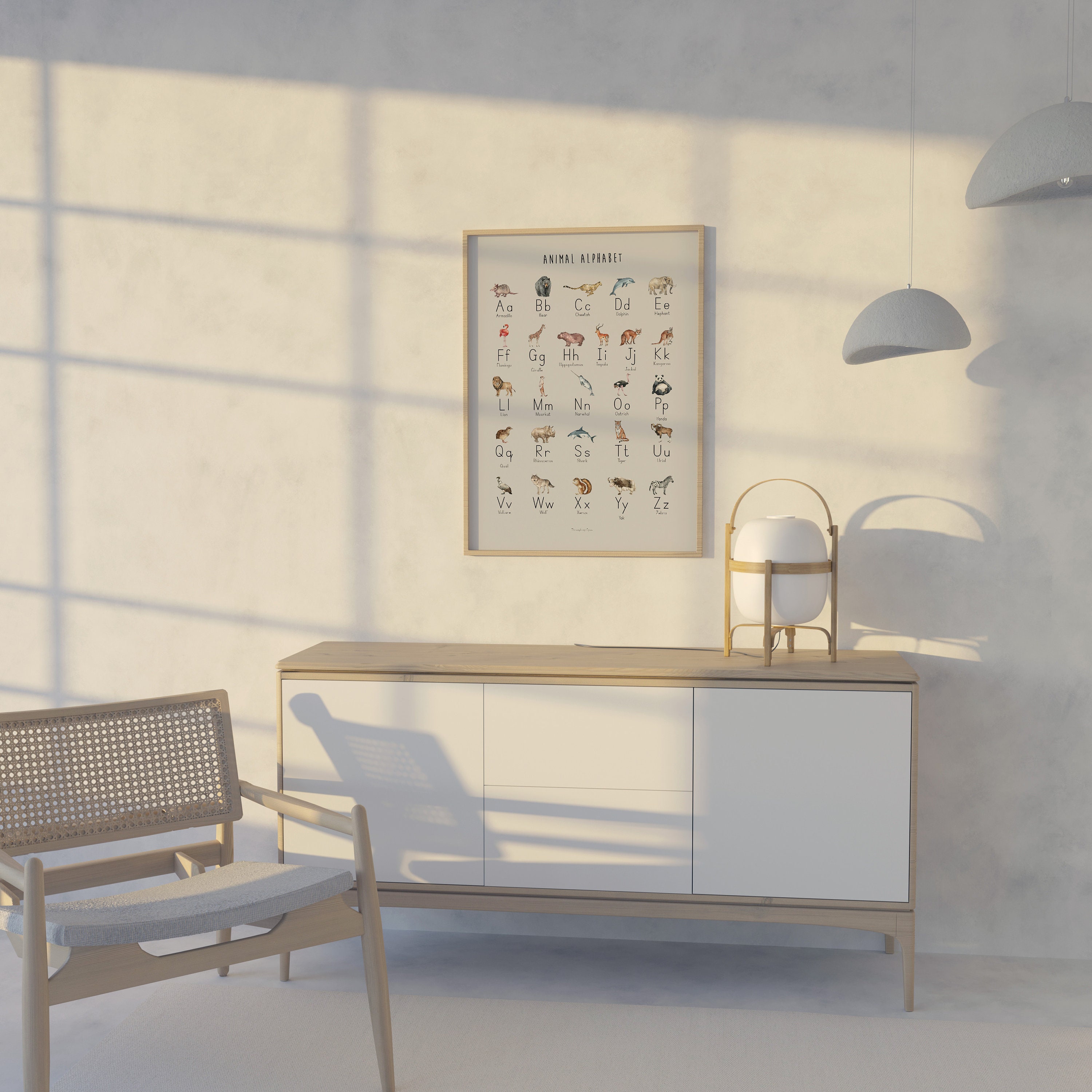 Alphabet Animal Poster Print, A-Z Animal Poster, ABC Poster ...