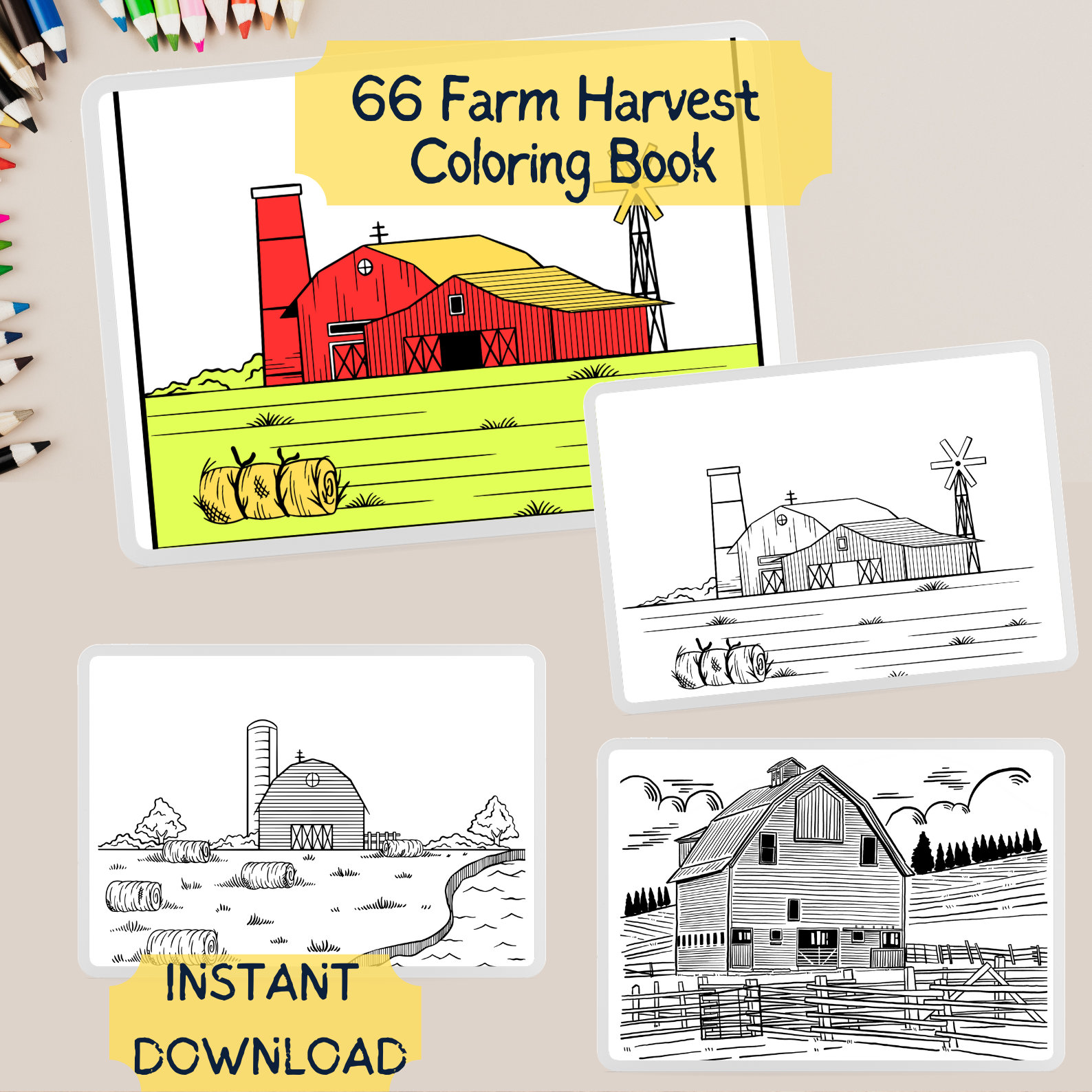 Farm Harvest Coloring Pages