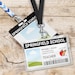 Science Lab Identifation Card, Science Party Favors. Scientist Costume ...