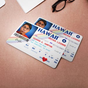 Editable Hawaii Driver License Replica: Novelty ID Card (digital ...