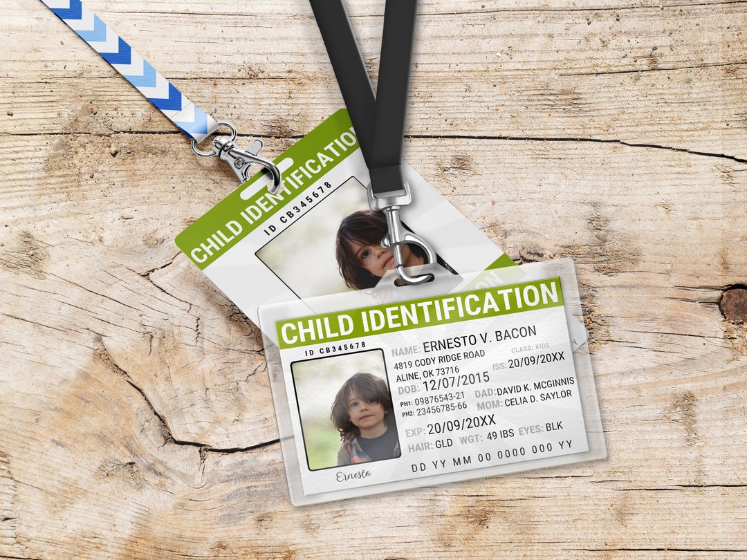 Child Identification Card| Child License Template| Child Pretend Play ...