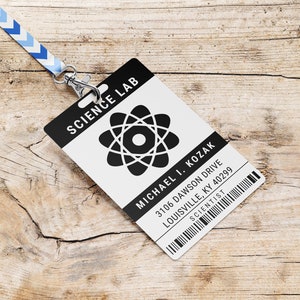 Science Lab ID Card: Printable Scientist Costume Name Tag (PDF) - Etsy