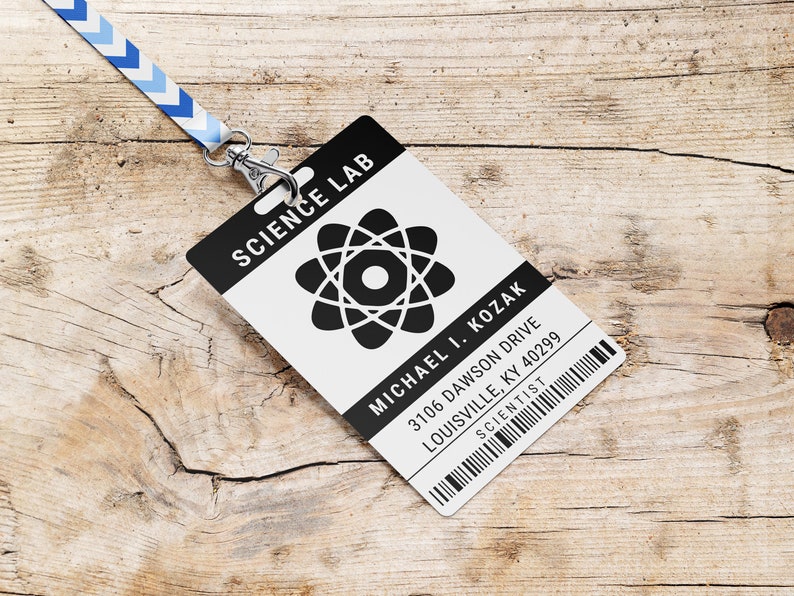 Science Lab Identifation Card, Science Party Favors. Scientist Costume ...