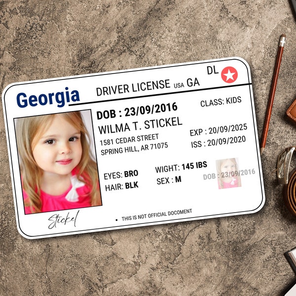 Driver License Canva Template - Etsy