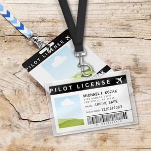 Pilot License Template: Pretend Play ID Card (PDF) - Etsy