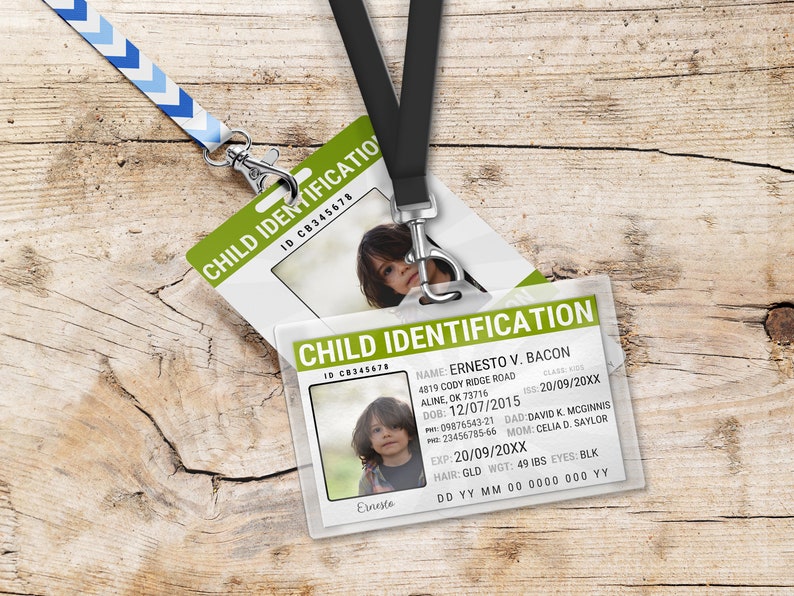 Child Identification Card| Child License Template| Child Pretend Play ...