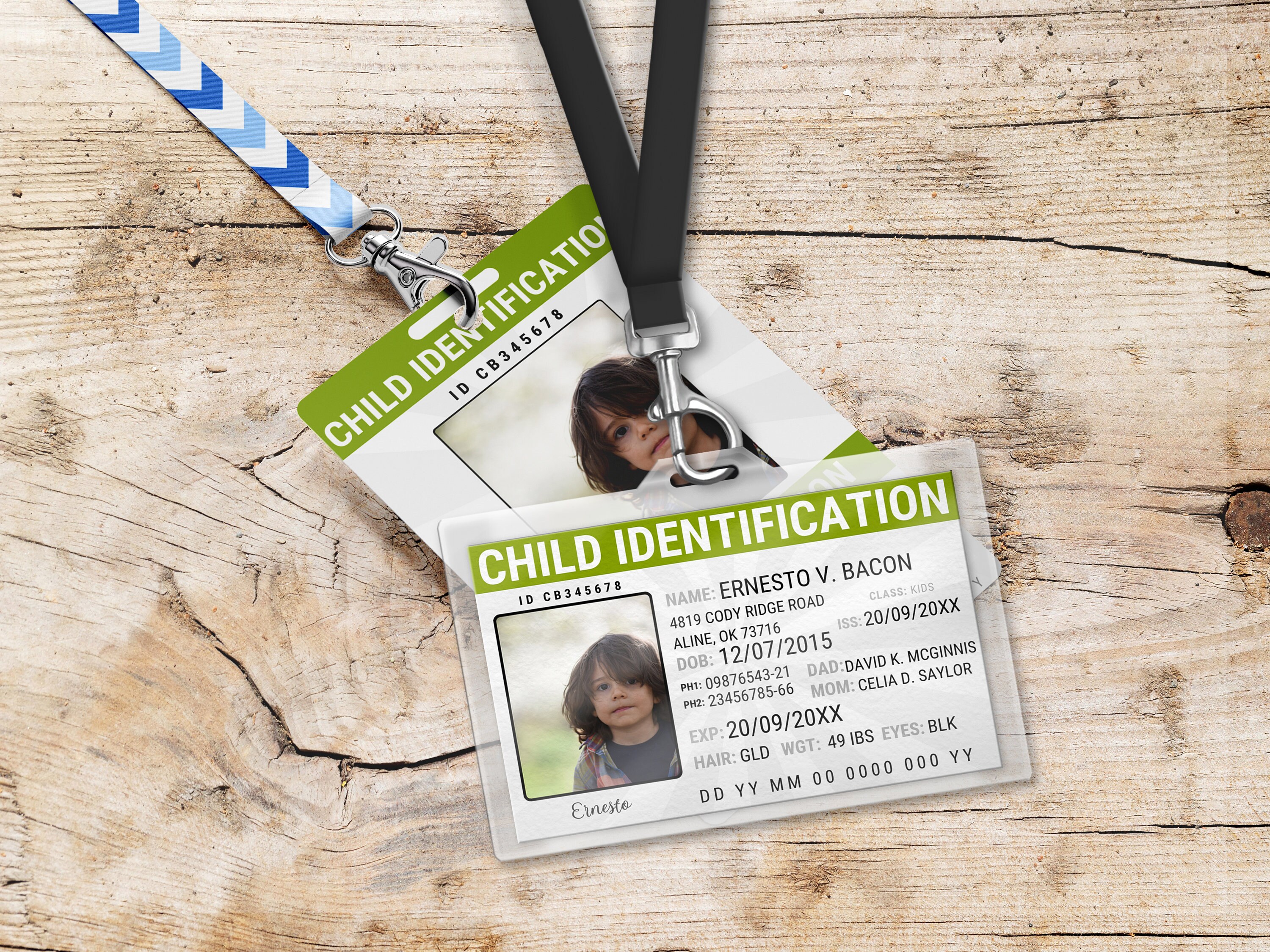 Child Identification Card| Child License Template| Child Pretend Play ...