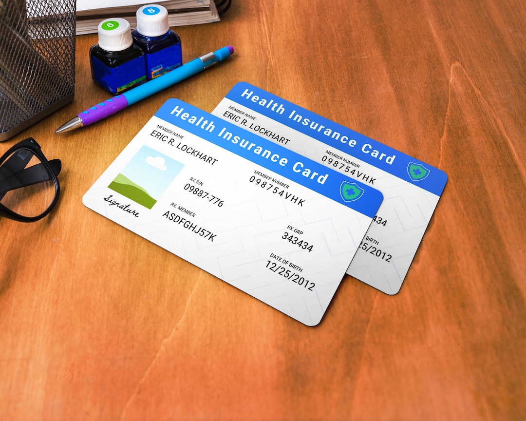 Customized Health Insurance Cards for Children Personalized Safety ...