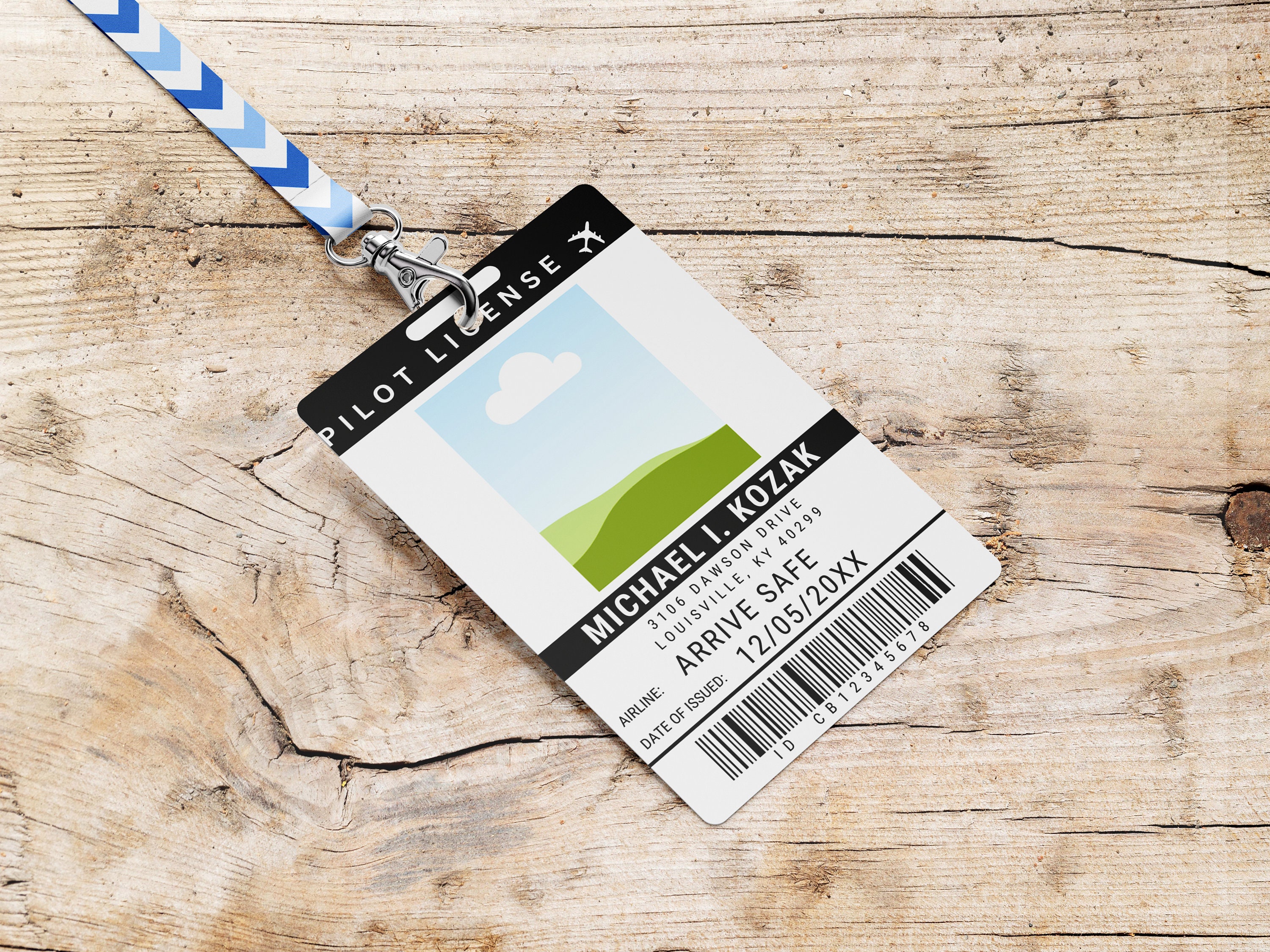 Pilot License Template: Pretend Play ID Card (PDF) - Etsy