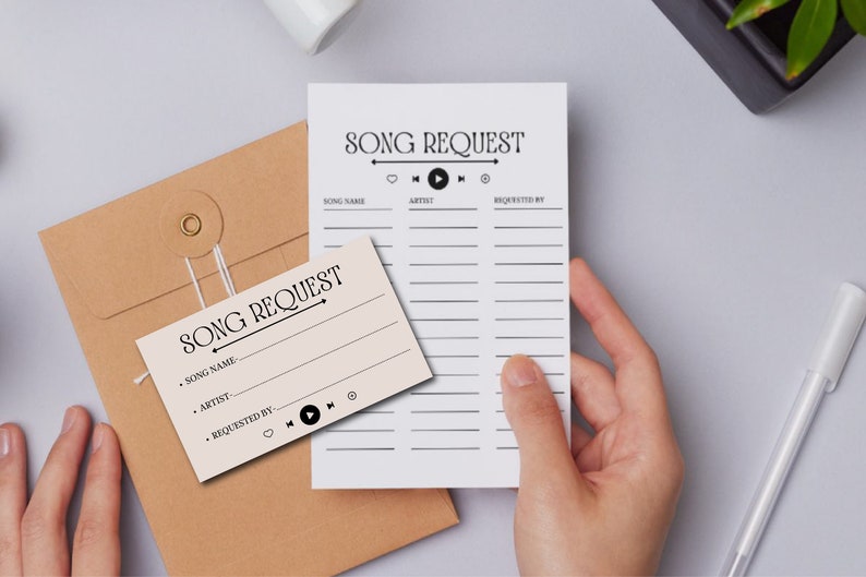 Editable Wedding Song Request Sign & Sheet (PDF) - Etsy