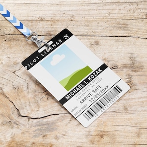 Pilot License Template: Pretend Play ID Card (PDF) - Etsy