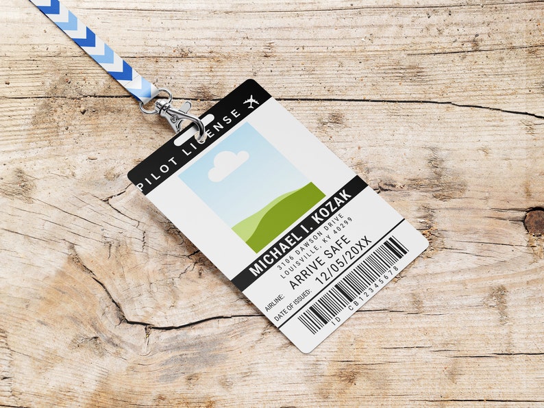 Pilot License Template: Pretend Play ID Card (PDF) - Etsy