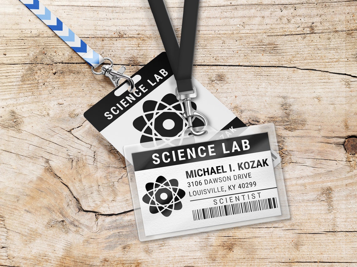 Science Lab ID Card: Printable Scientist Costume Name Tag (PDF) - Etsy