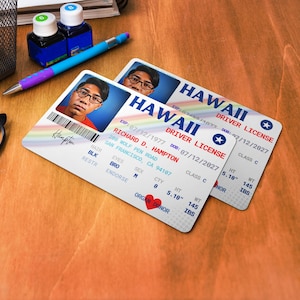 Editable Hawaii Driver License Replica: Novelty ID Card (digital ...