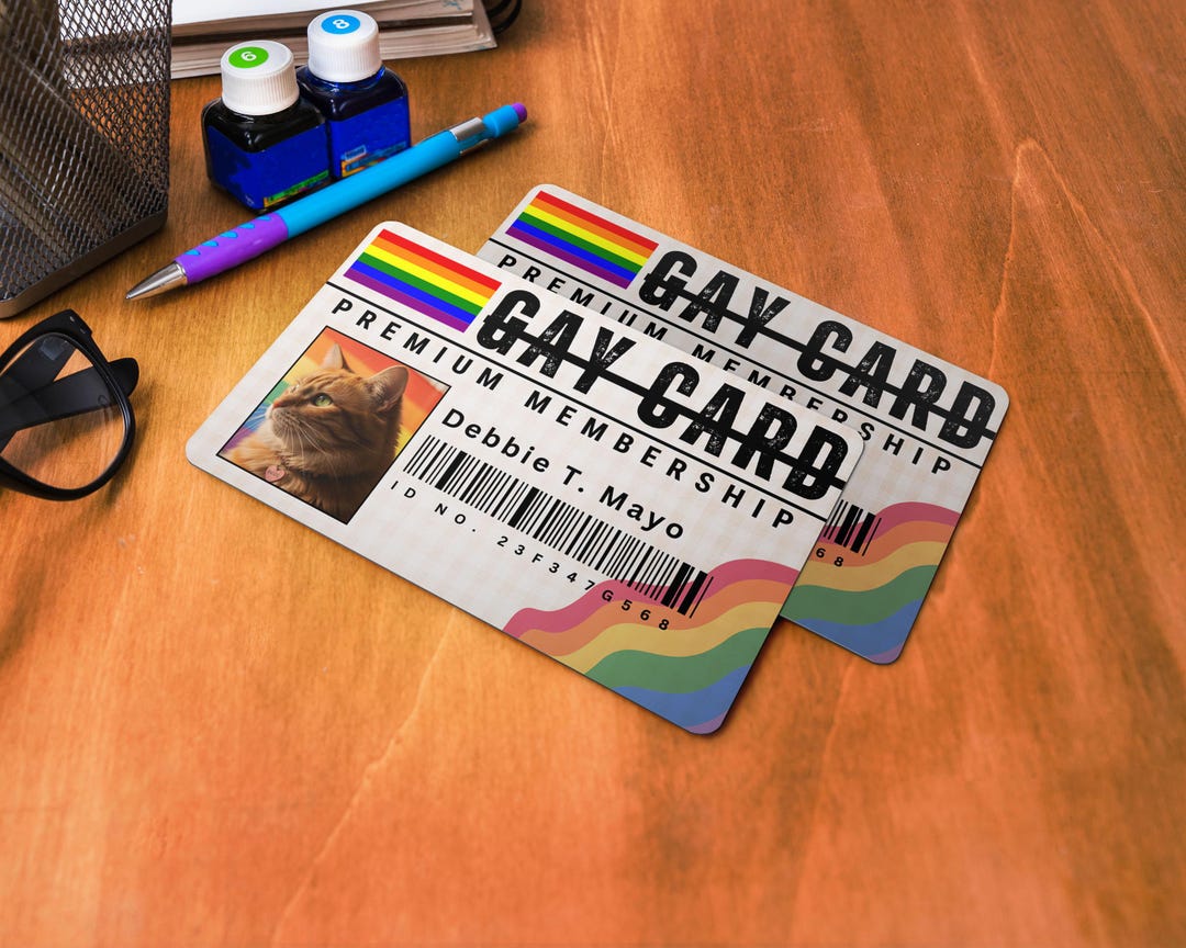 Funny Gey Card Membership, Prank Gift, Editable Template (PDF) - Etsy
