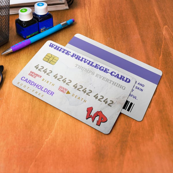 White Privilege Card - Etsy