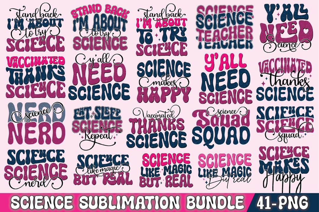 Science Sublimation Bundle, for Cricut Shirts Science Teacher Svg Png ...