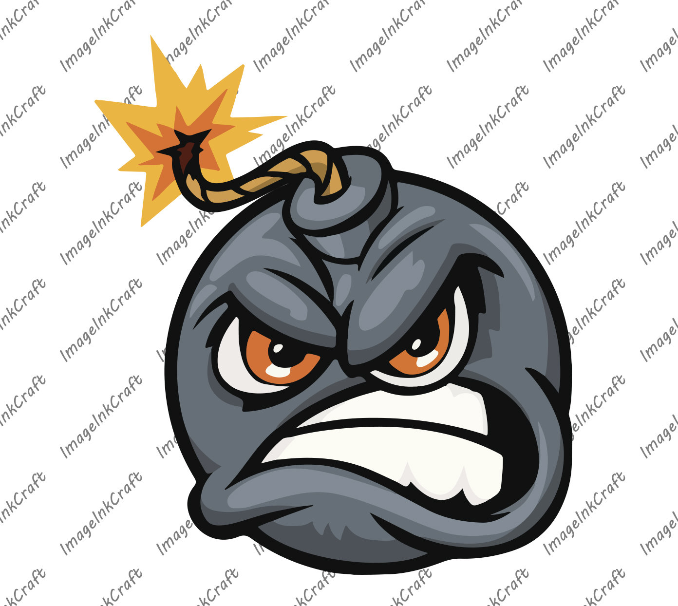 Angry Bomb Svg, Funny Picture Svg, Bomb Grin Svg, Cut File PNG, EPS, AI ...