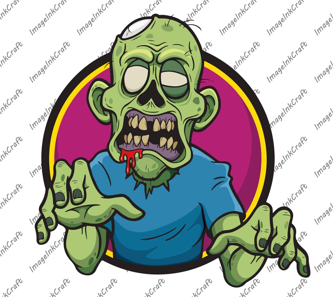 Zombie Svg, Funny Picture Svg, Halloween Zombie Svg, Cut File PNG, EPS ...